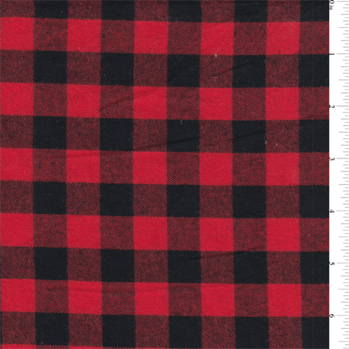 15 YD Bolt-Red/Black Buffalo Check Flannel Fabric – Fabric Depot