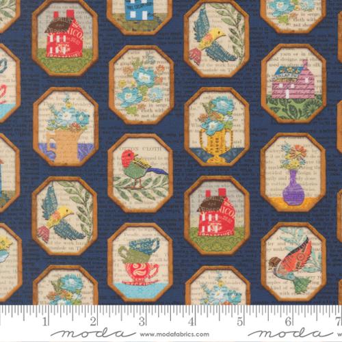 Paper Hamlet Midnight Frames Cotton 44"/45" Fabric Per Yard — Fabric Depot